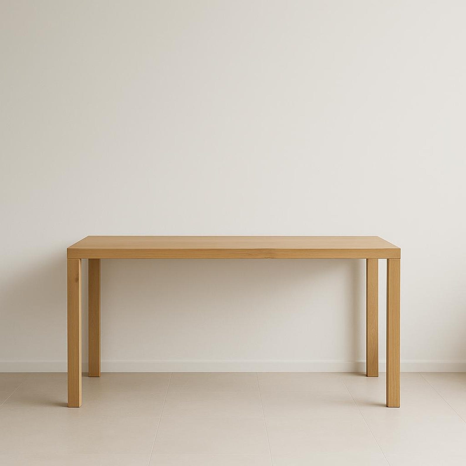 Minimalist Oak Desk – Modern Solid Wood Work Desk – Handmade Office ...