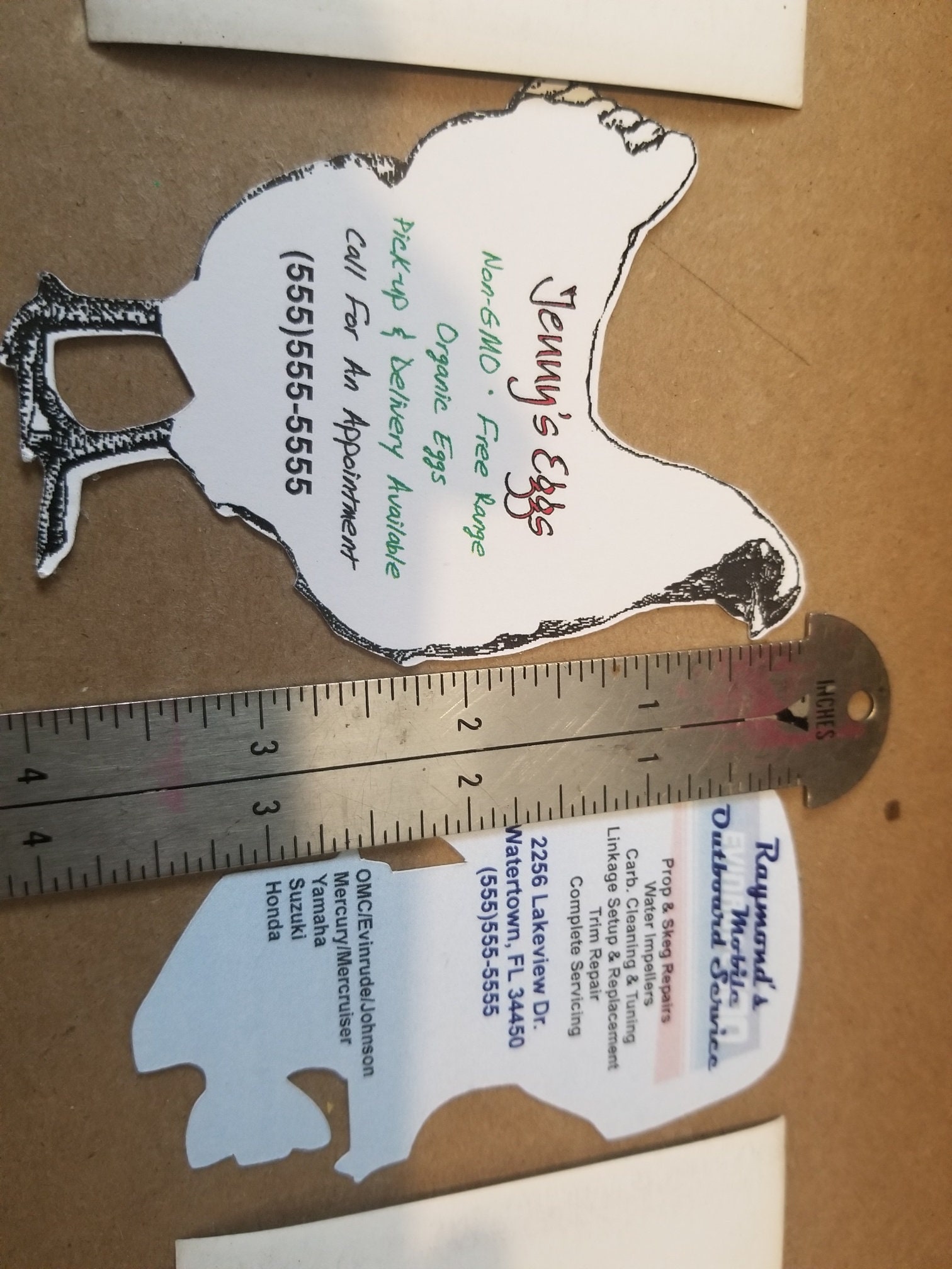 Custom Die-cut Business Cards Full Color Print - Etsy