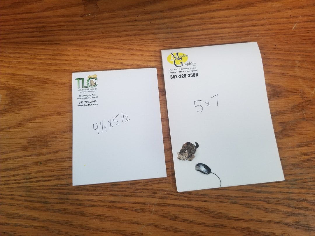 Note Pads 5x7 Custom Made for Your Business - Etsy