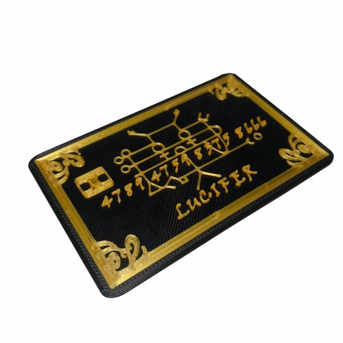 Obey Me Mammon goldie Credit Card - Etsy