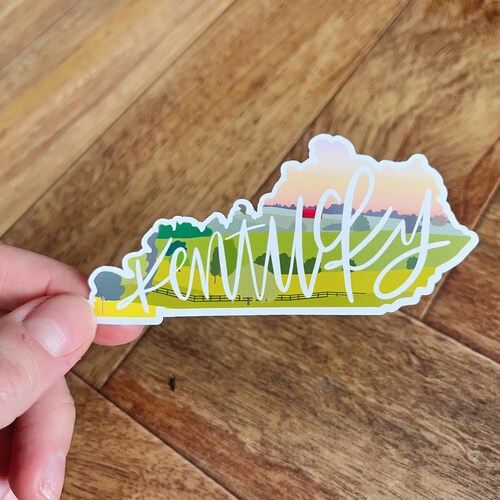 Kentucky Sticker KY Sticker Kentucky Landscape Gift for - Etsy