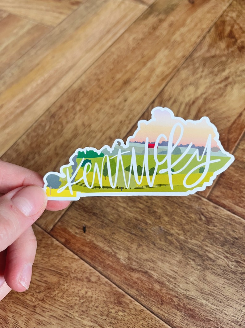 Kentucky Sticker KY Sticker Kentucky Landscape Gift for - Etsy