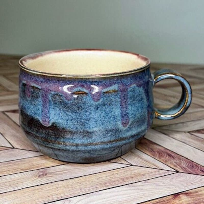 Blue Pottery Mugs - Etsy