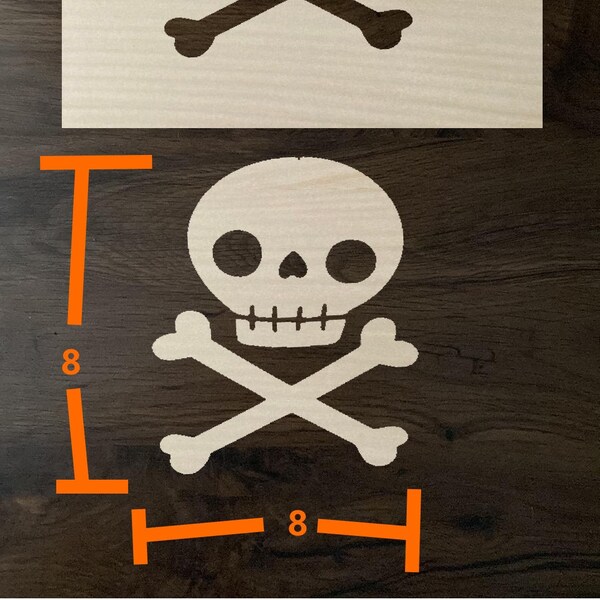 Skull and Cross Bones Stencil - Etsy
