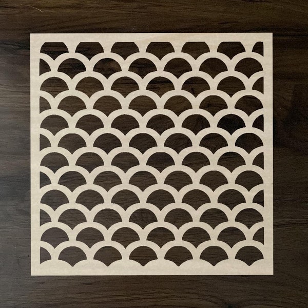 Fish Scale Stencil - Etsy