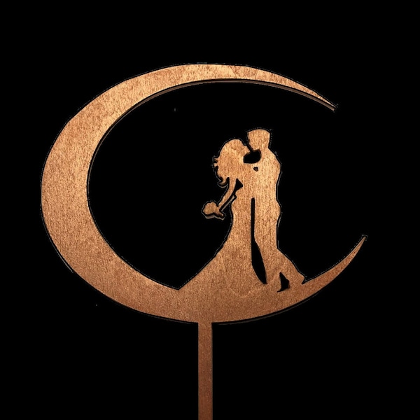 Wedding Cake Topper Moon - Etsy