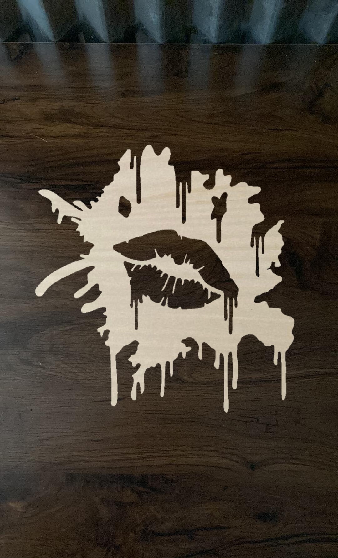 Bleach Kiss Lips Splat Print Stencil - Etsy