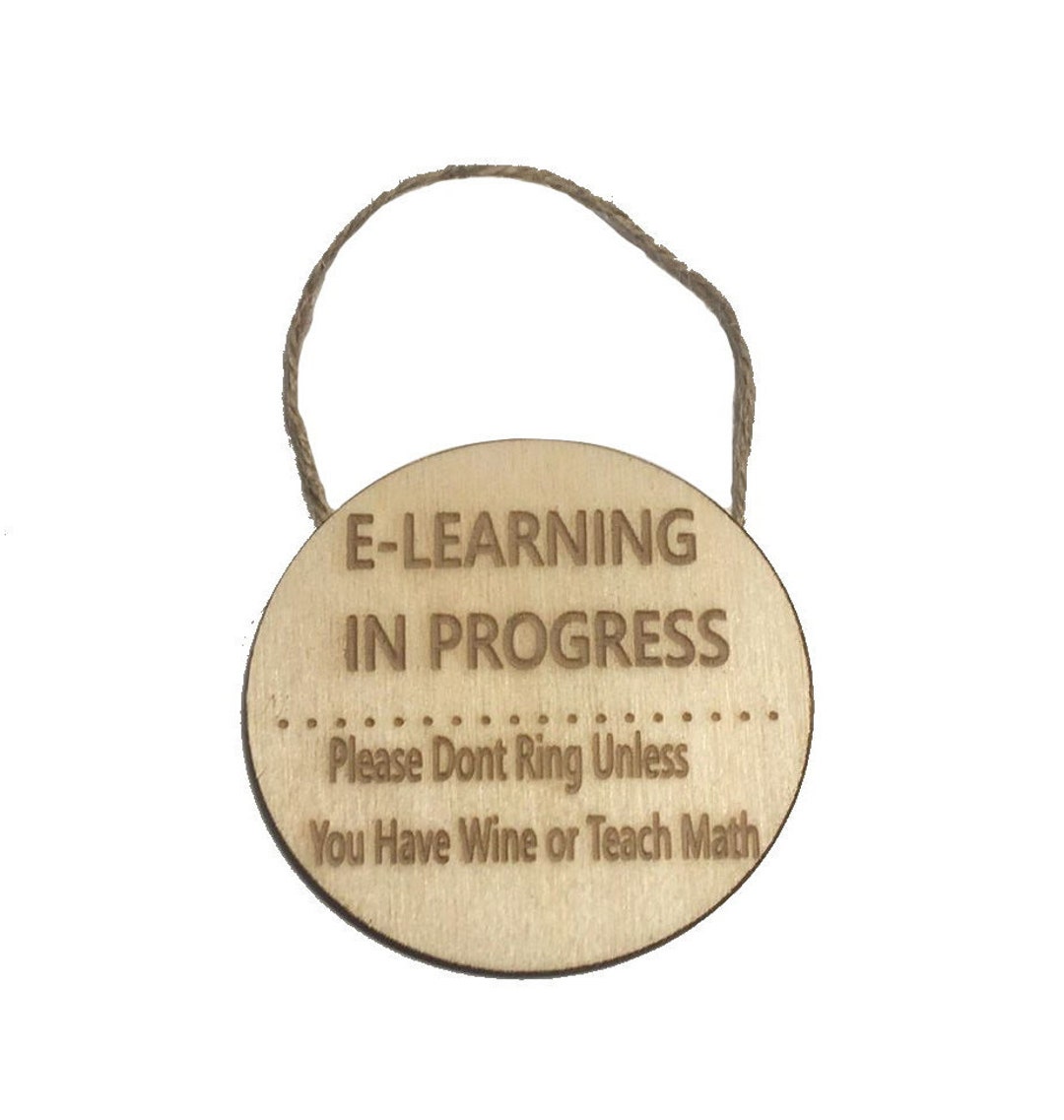 E-learning in Progress Sign Ships Fast - Etsy