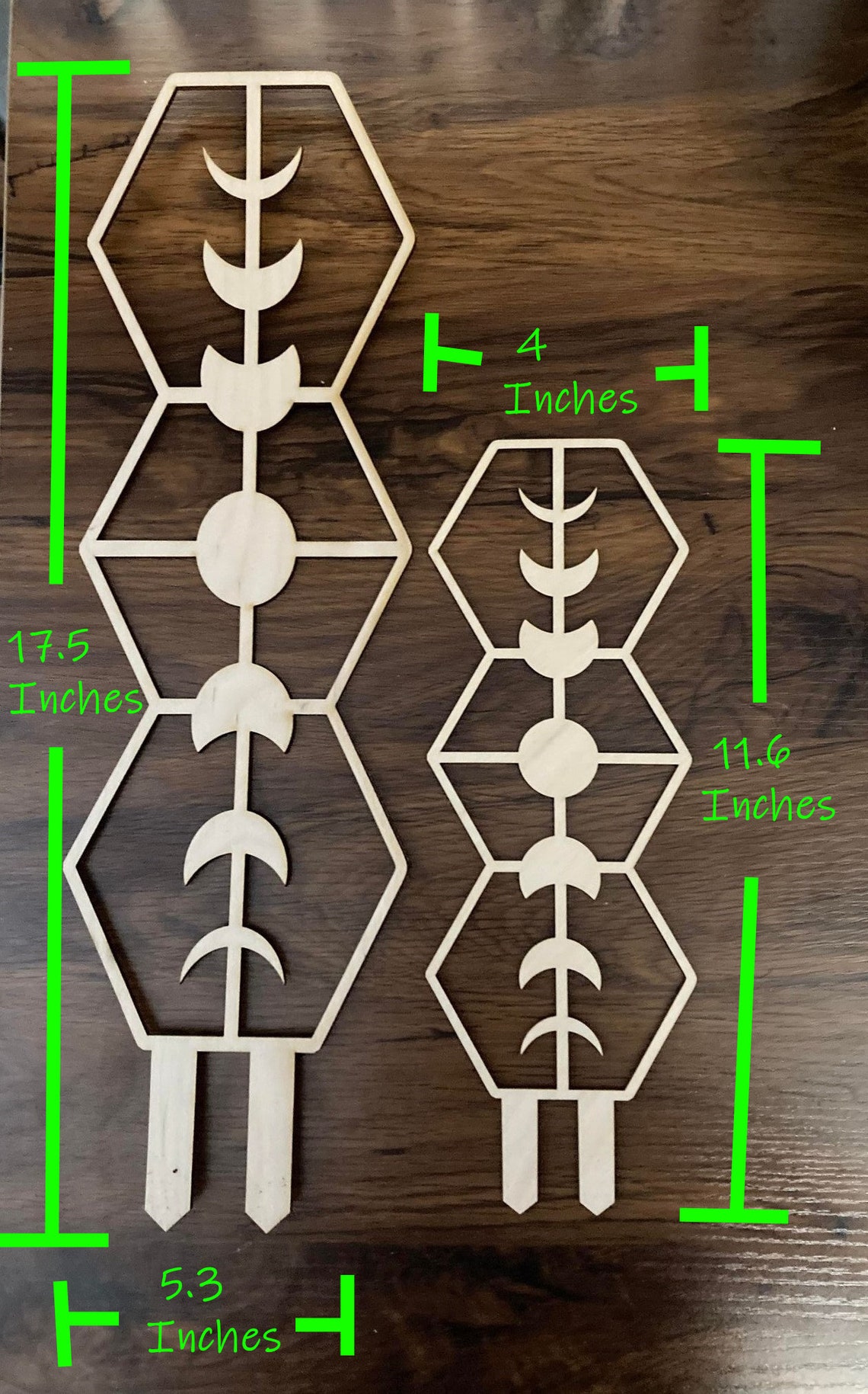 Moon Phase Trellis Plant Trellis Stain Finish Clearcoat - Etsy