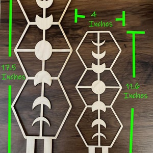 Moon Phase Trellis | Plant Trellis | Stain Finish | Clearcoat Honeycomb ...
