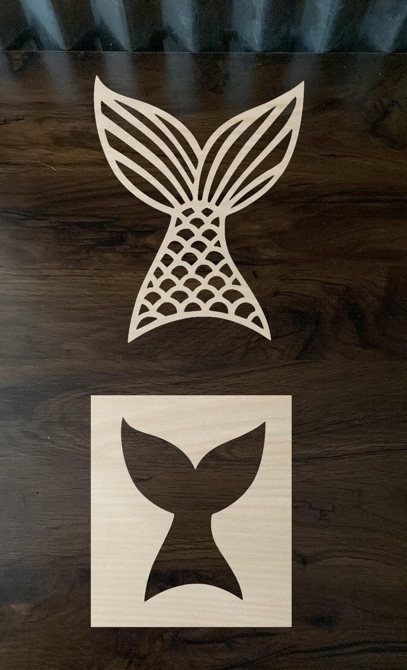 Mermaid Tail Stencil Made to Order Size Bleach T Shrit - Etsy