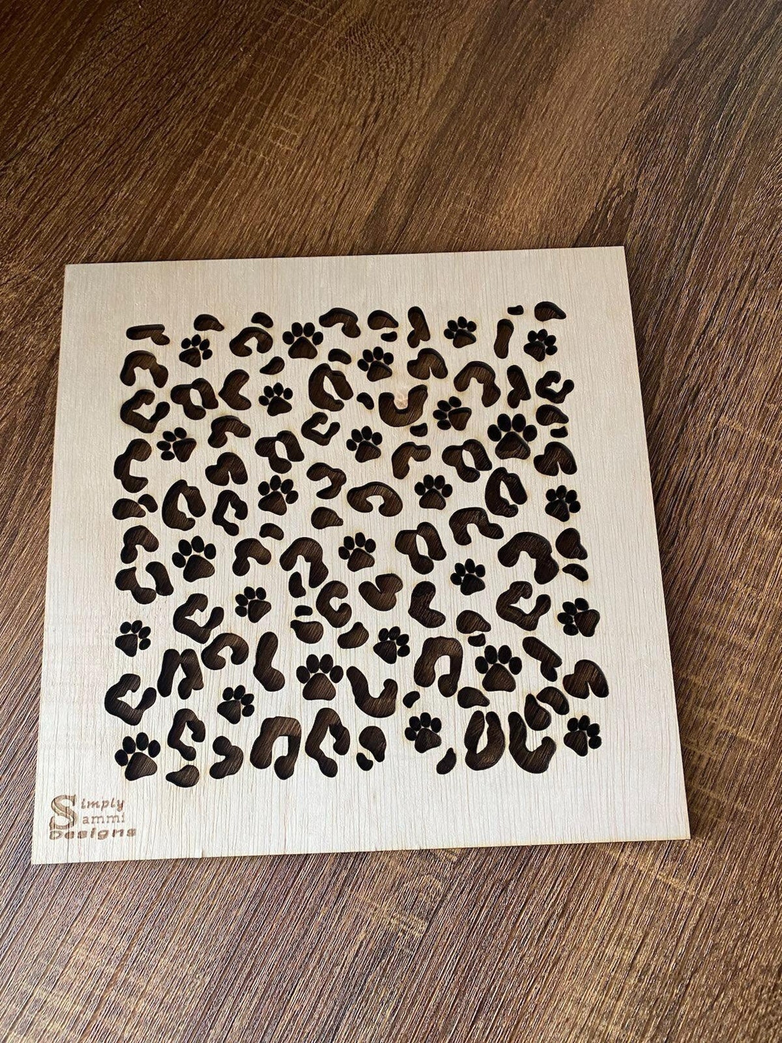 Cheetah Dog Paw Print Stencil You Pick the Size Made to Order - Etsy