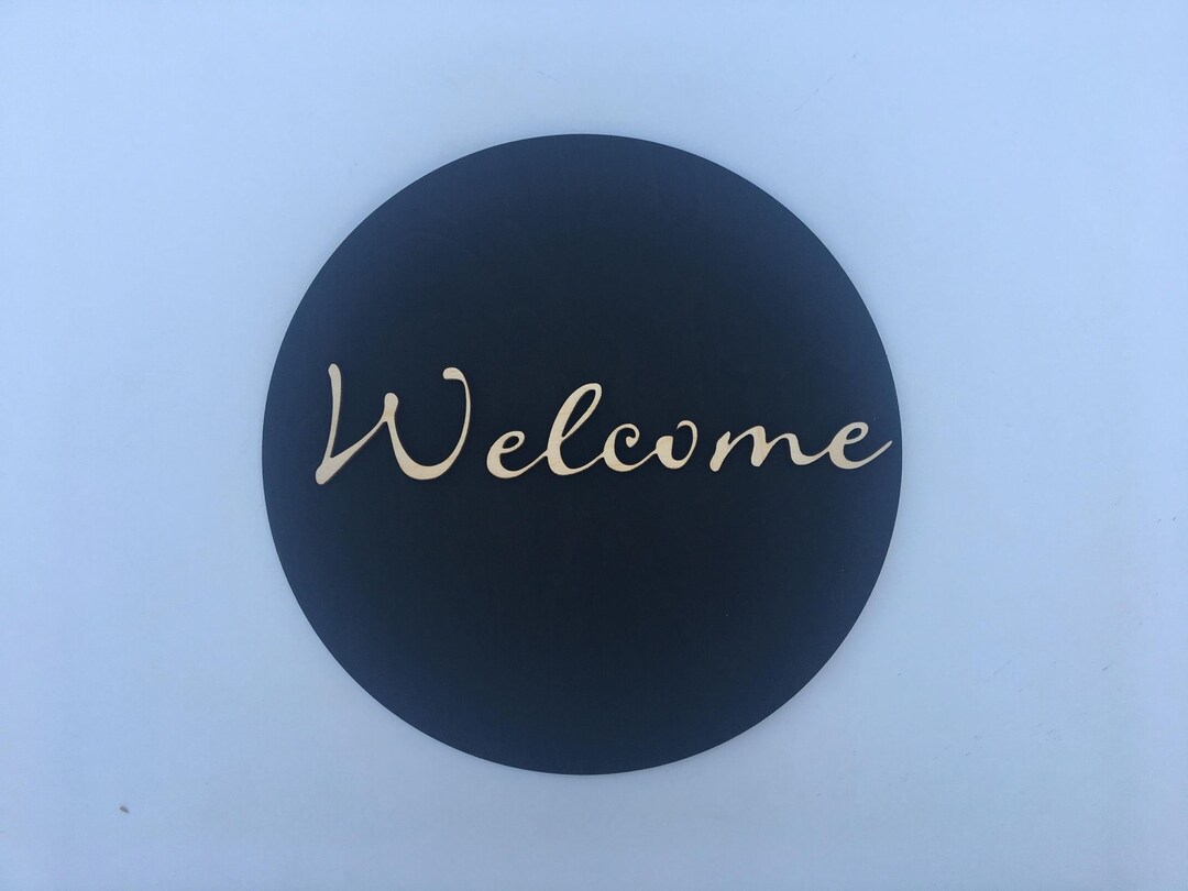 Custom Color Welcome Door Sign or Door Name Tag Ships Fast - Etsy