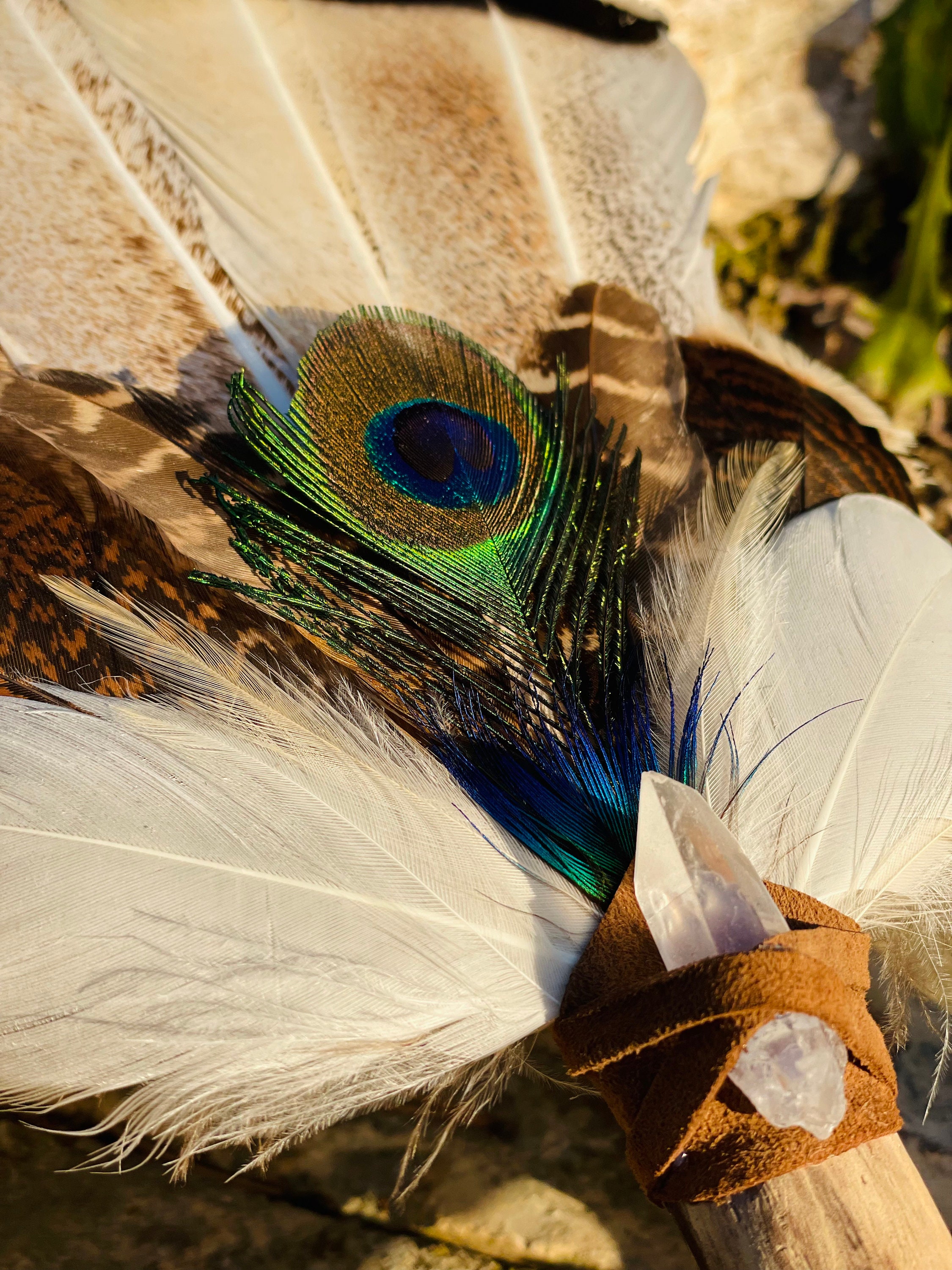 Personalized Wand Prayer Fan Shamanic Fan - Etsy