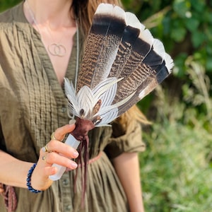 Selenite Prayer Fan - Feminine Energy Earth - Etsy