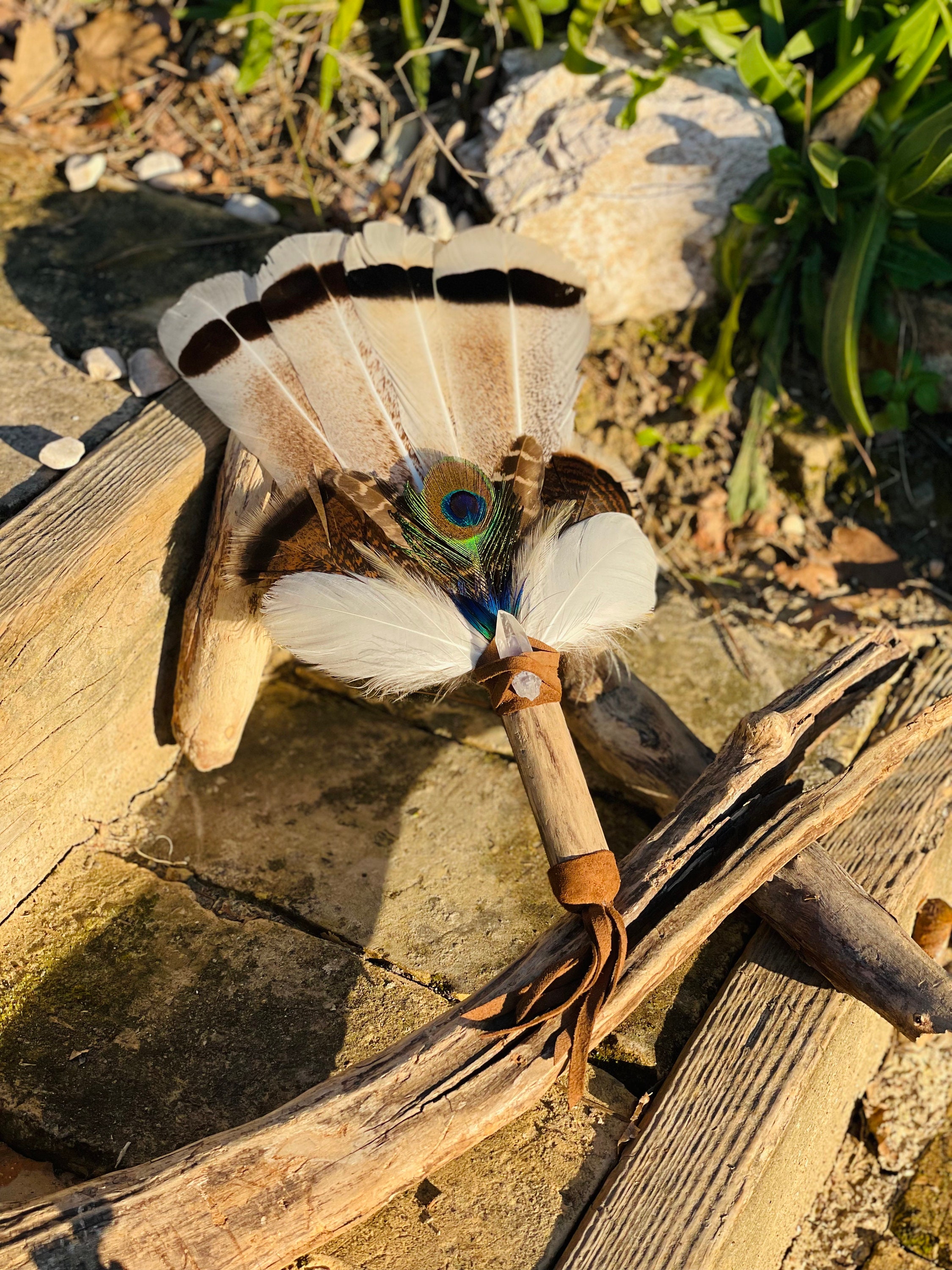 Personalized Wand Prayer Fan Shamanic Fan - Etsy