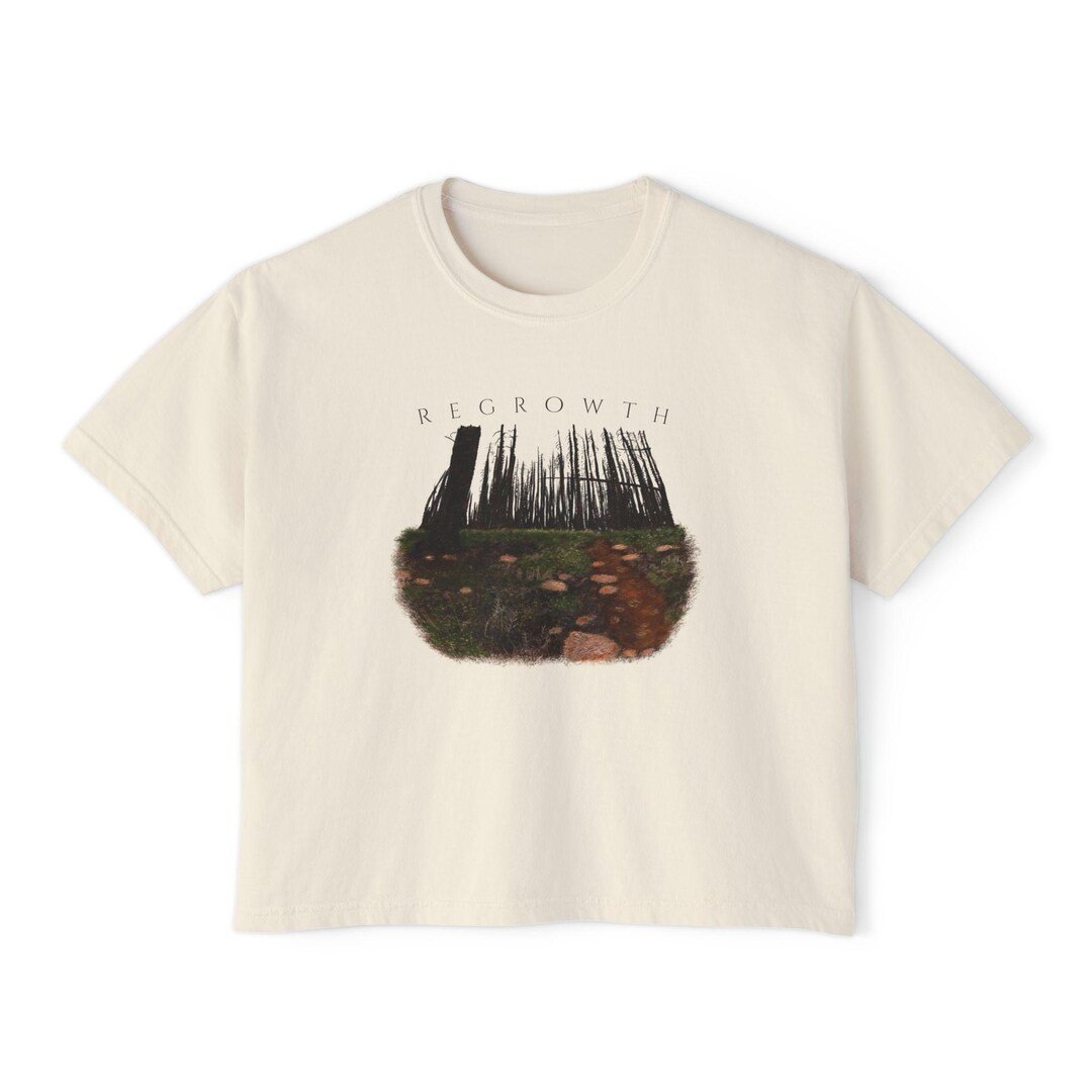 California Wildfire Inspired Boxy T-shirt Pacific Crest Trail Hiking ...