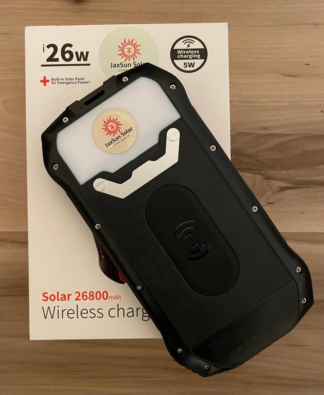 Jaxsun Solar Phone Charger: 26800mah Wireless Charging - Etsy