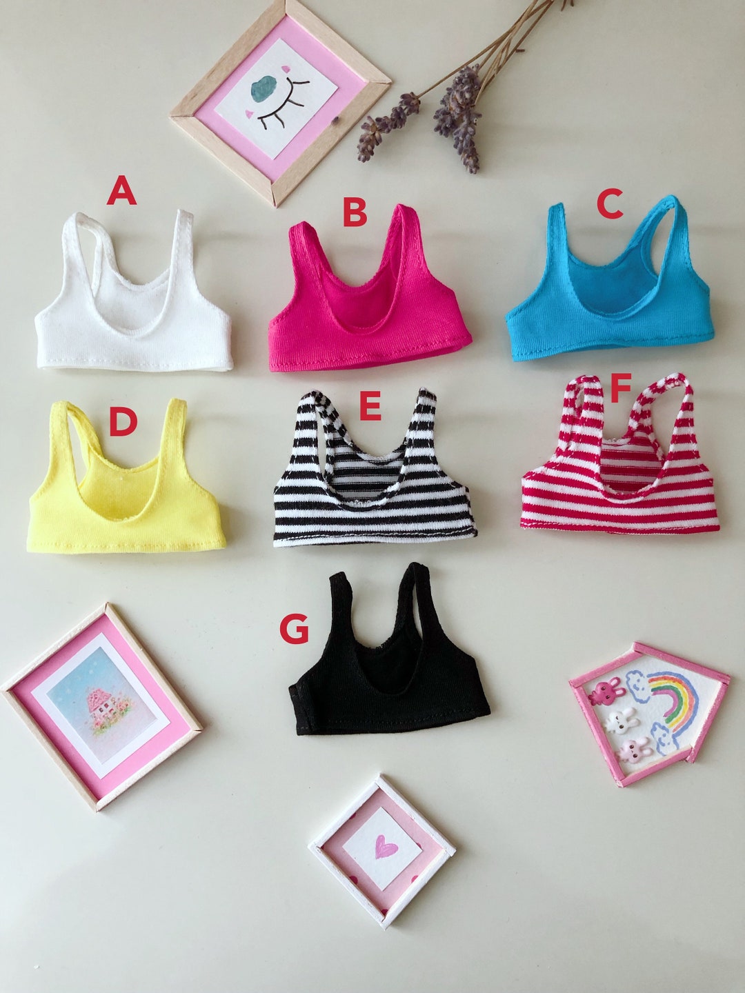 Mini Crop Tank Top for 1/6 Scale Dolls: Fashion Royalty, Misaki Poppy ...