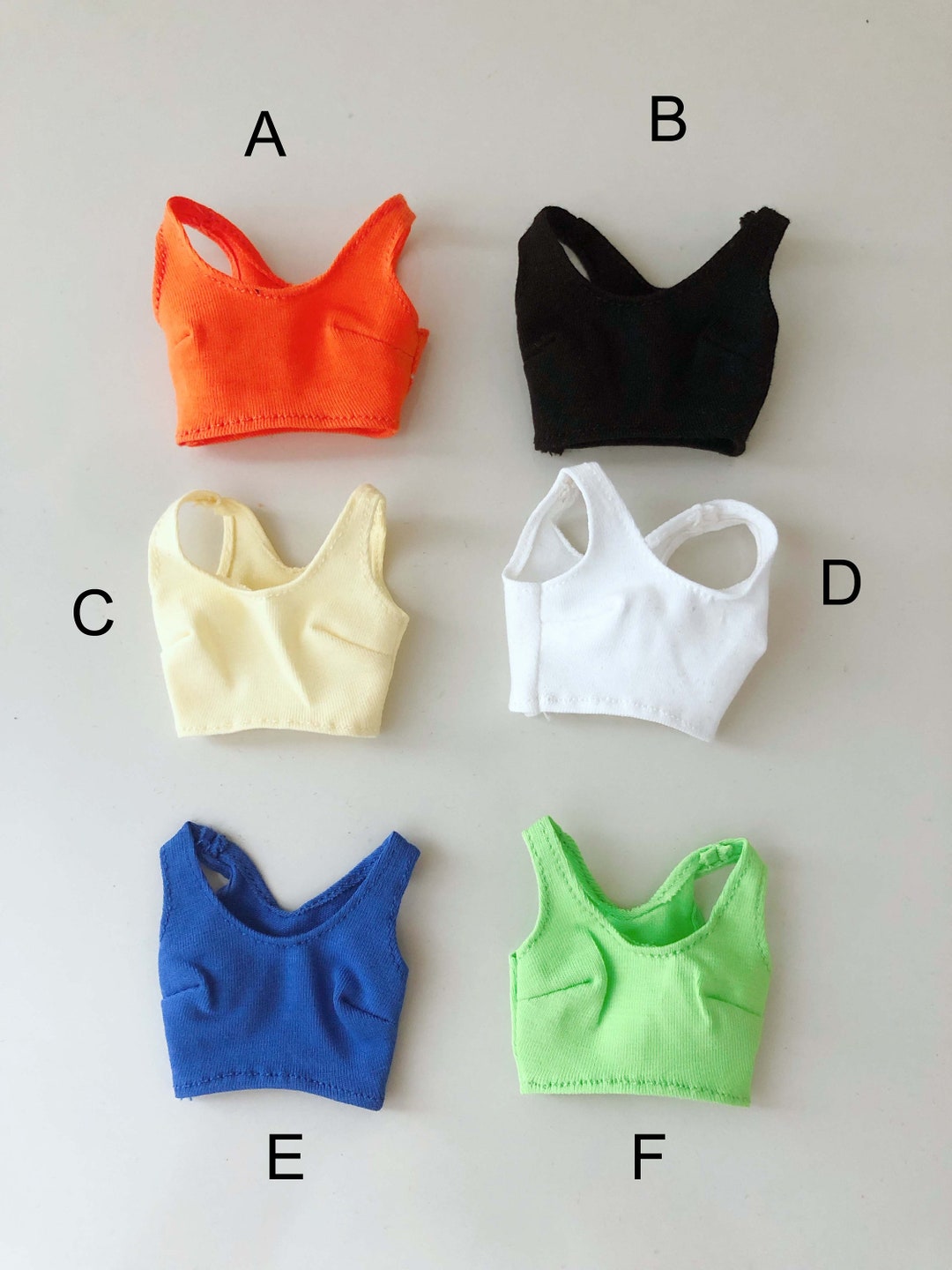 1:6 Scale Doll Crop Tank Top - Fits Curvy, Petite, Fashion Royalty ...