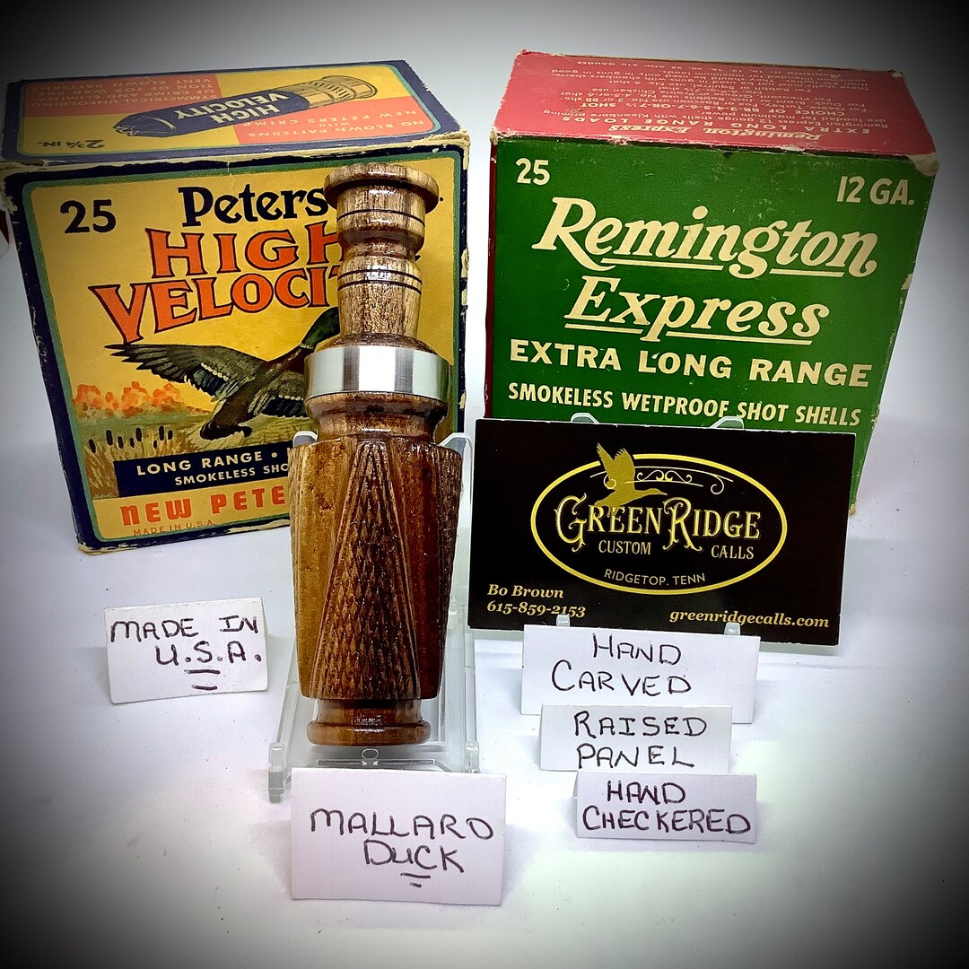 Hand Carved Mallard Duck Call SKU#D-385 Handcrafted by Bo Brown of ...