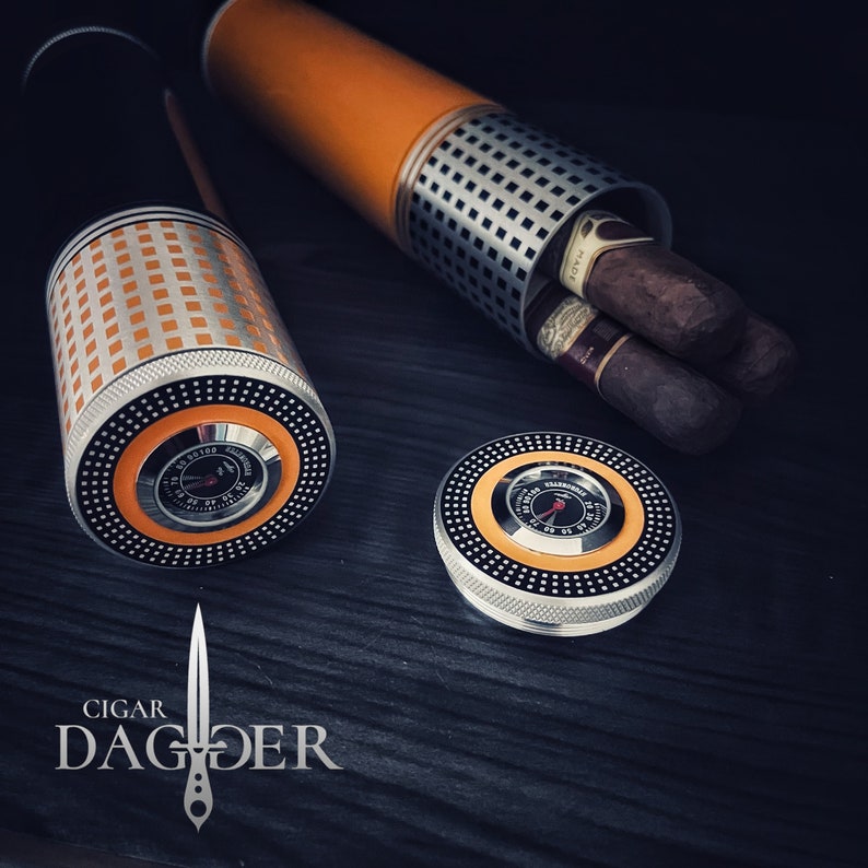 Travel Humidor 3 Cigar Tube in Black or Yellow Cigar Dagger - Etsy