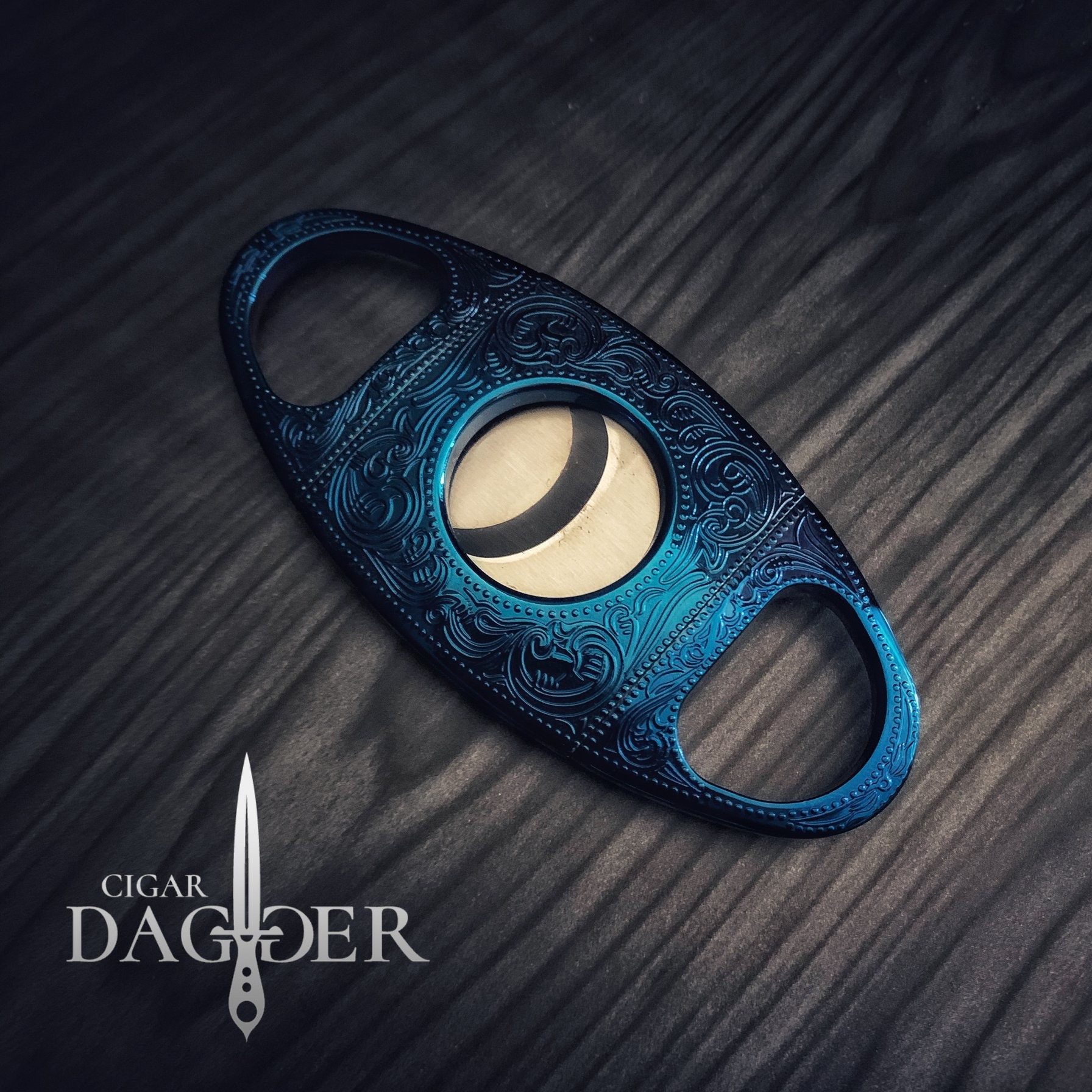 Iridescent Blue Cigar Cutter - Etsy