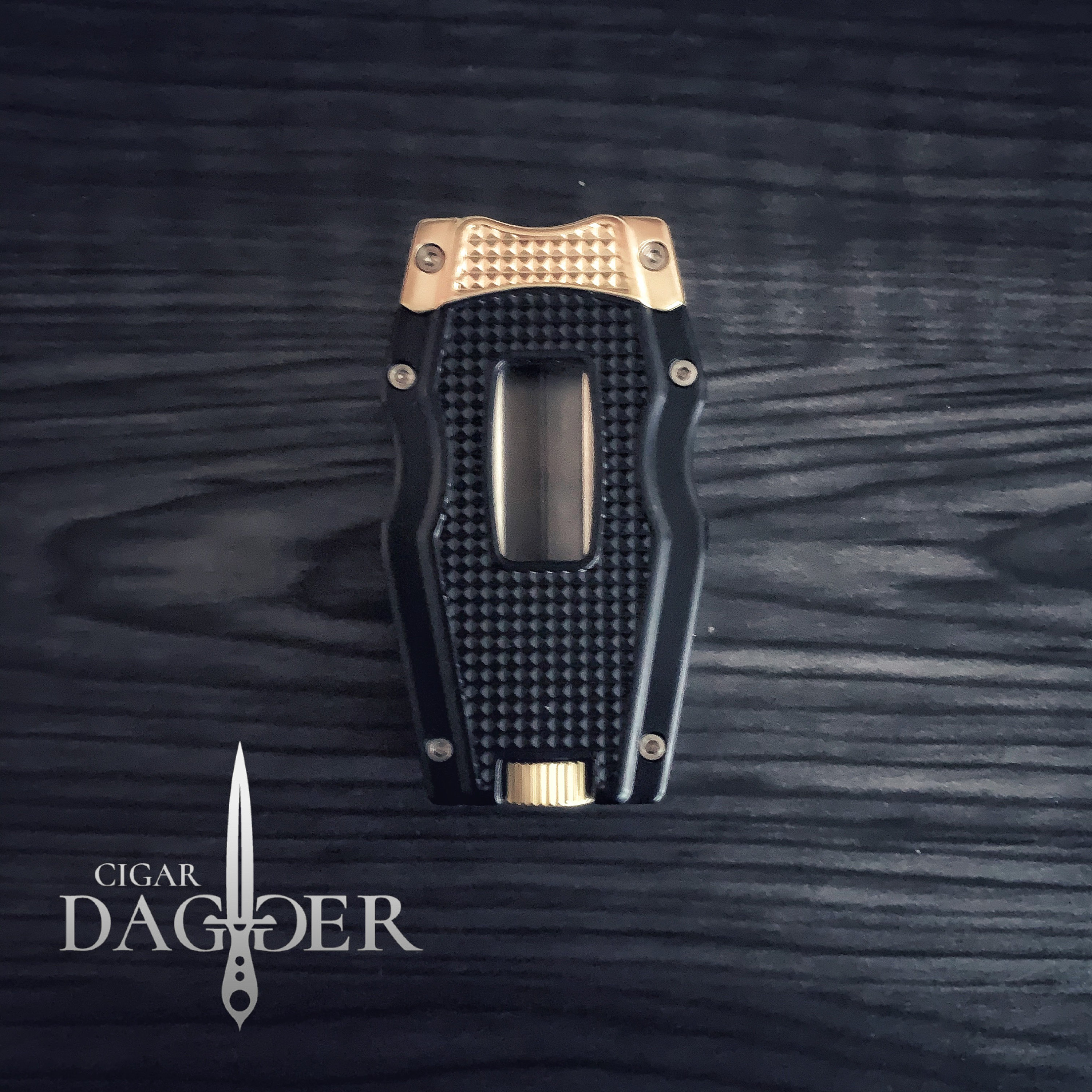 Steampunk Cigar Cutter V Cut / Punch Cut black & Gold - Etsy