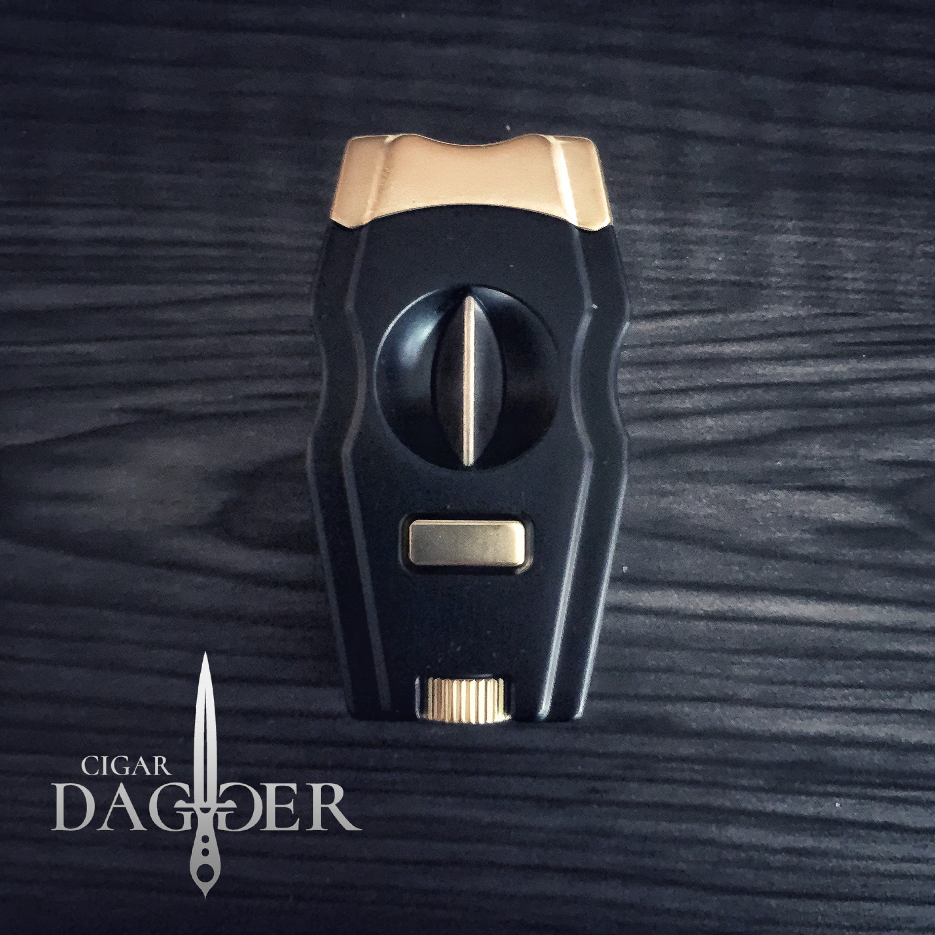Steampunk Cigar Cutter V Cut / Punch Cut black & Gold - Etsy