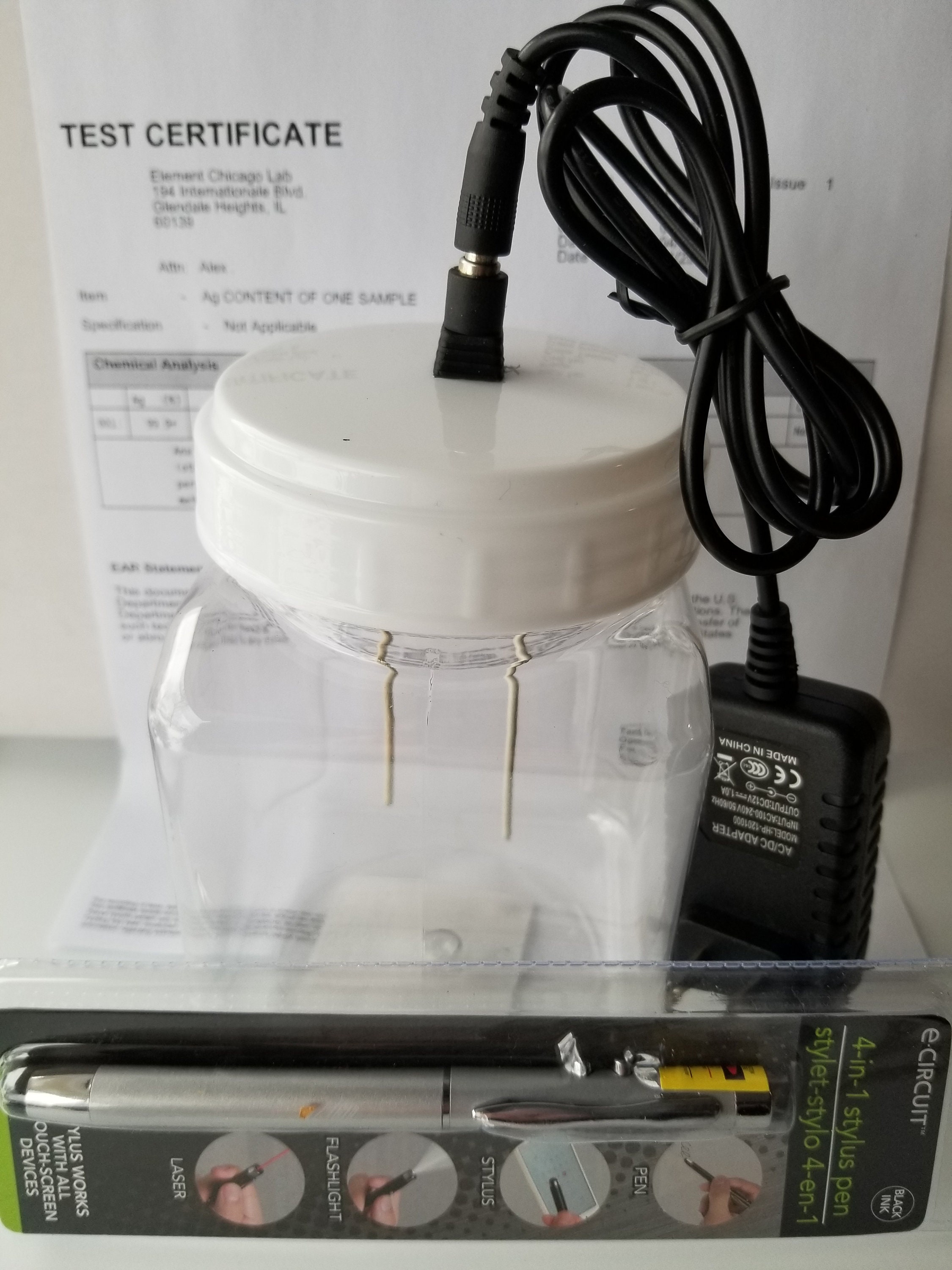 Colloidal Ionic Silver Generator 38 Oz(1120ml) With 110/12v DC Power ...