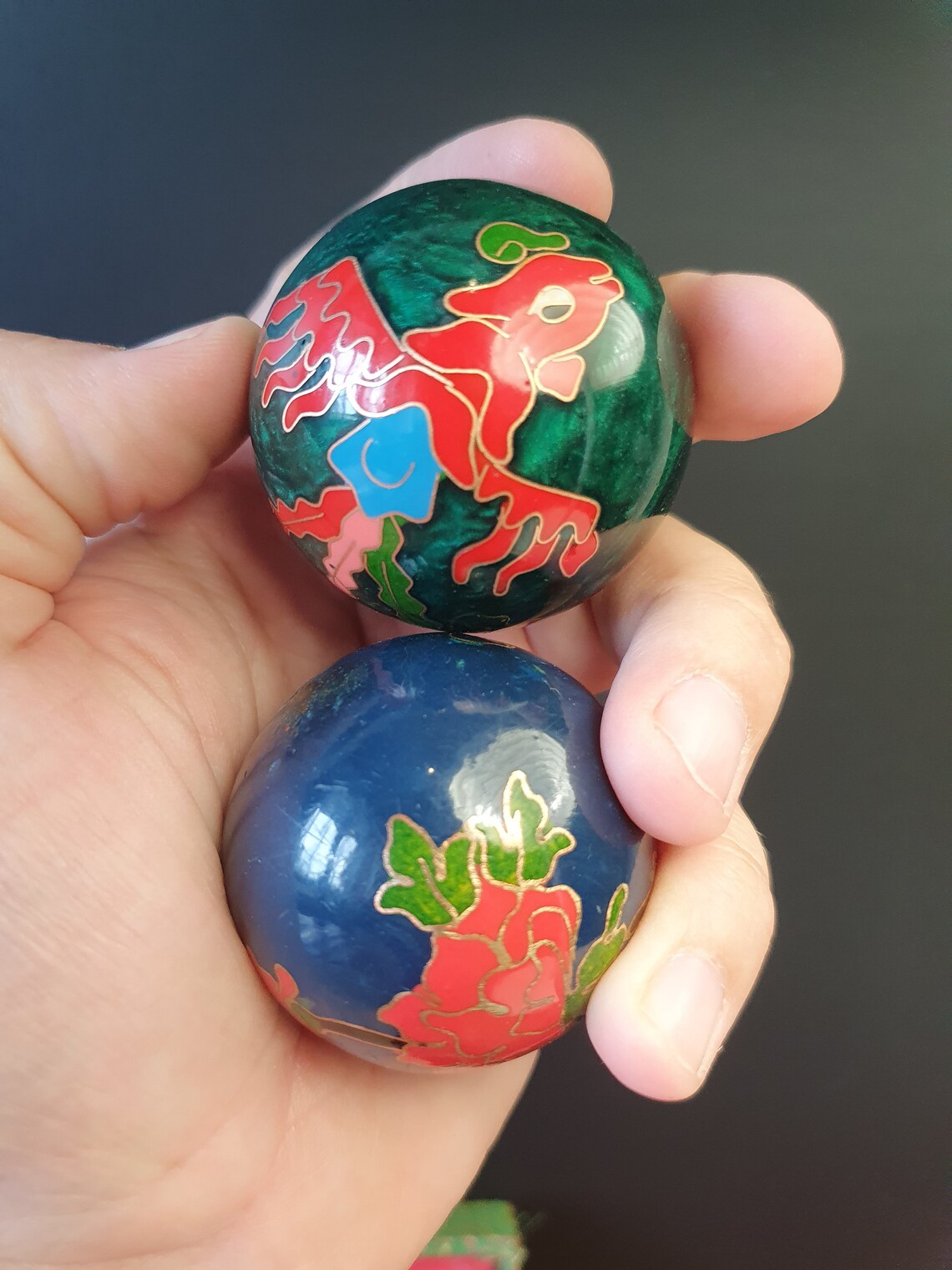 Exercise Chinese baoding healthy meditation balls Yin and Yang | Etsy