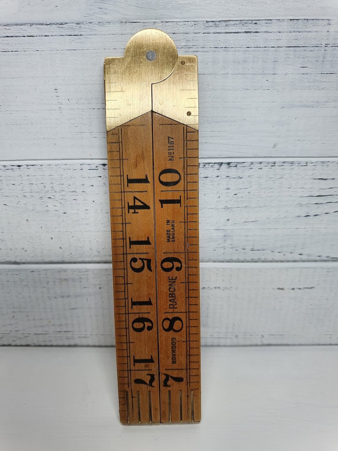 Vintage Rabone Folding Ruler Wood and Brass Metal Ruler | Etsy