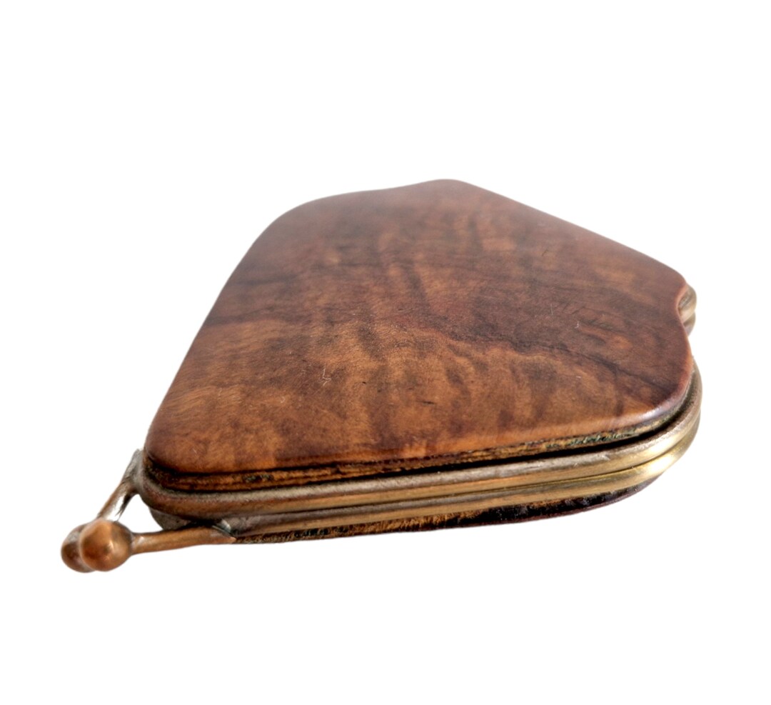 Antique Wallet From Wood, Antique Coin Wallet, French Small Wallet ...