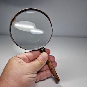 Antique Magnifying Glass, Old German Magnifier Reading Glass With ...