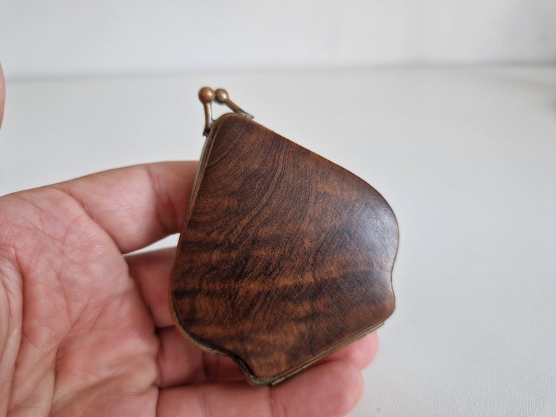 Antique Wallet From Wood, Antique Coin Wallet, French Small Wallet ...
