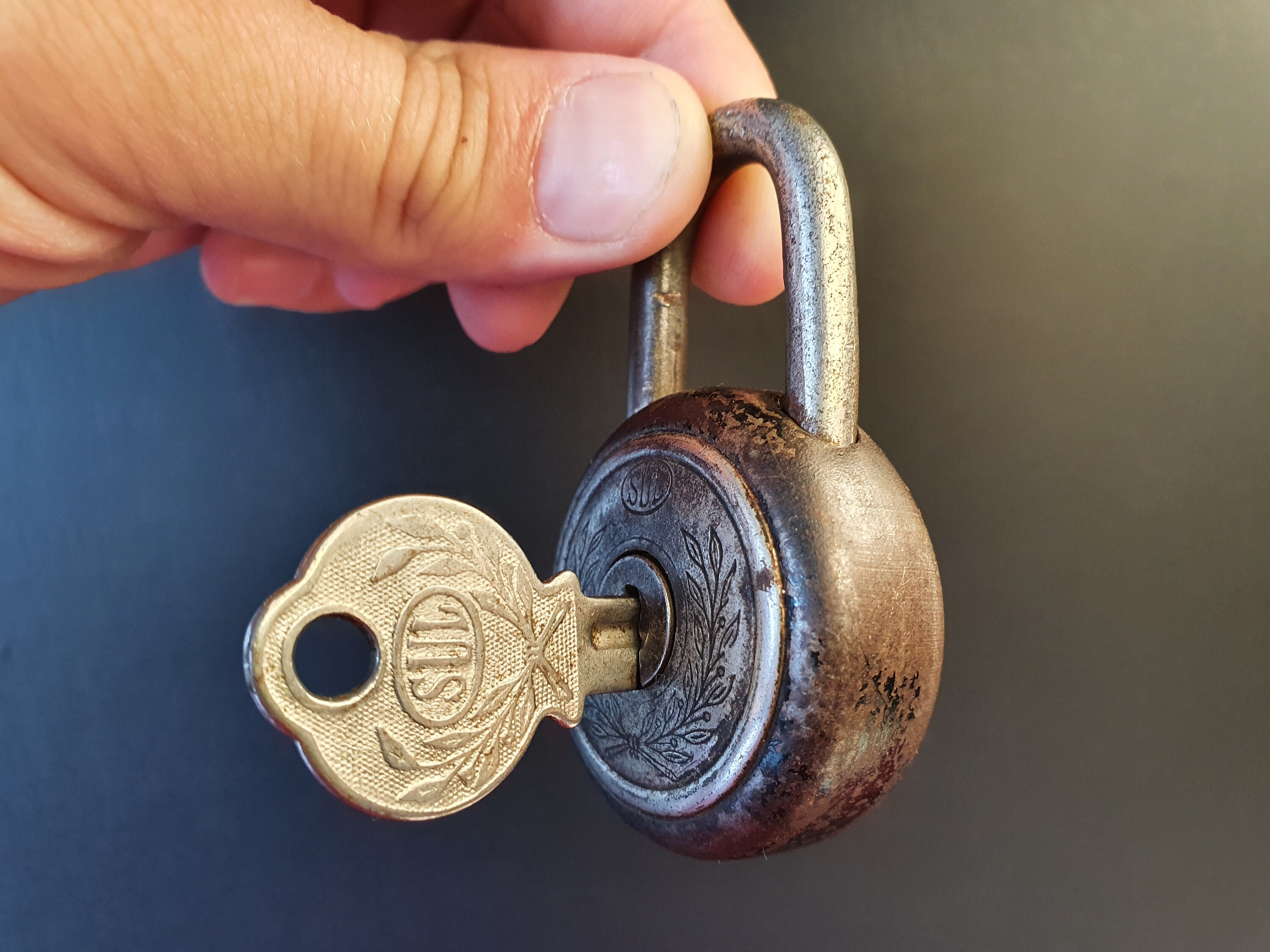 Antique German Wood Lock