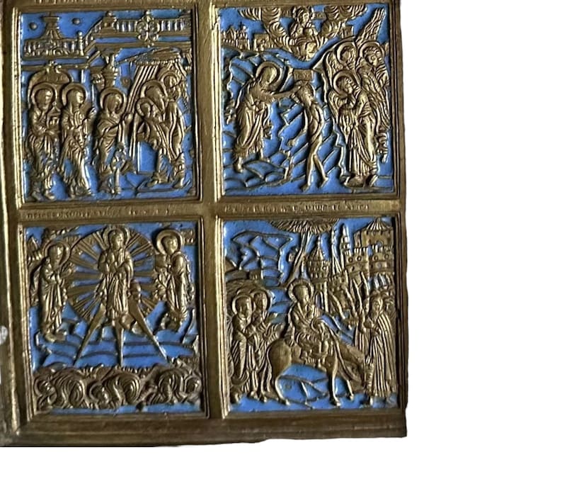 Folding Orthodox Holy Icon, Twelve Great Feasts Icon, Art of the Old ...