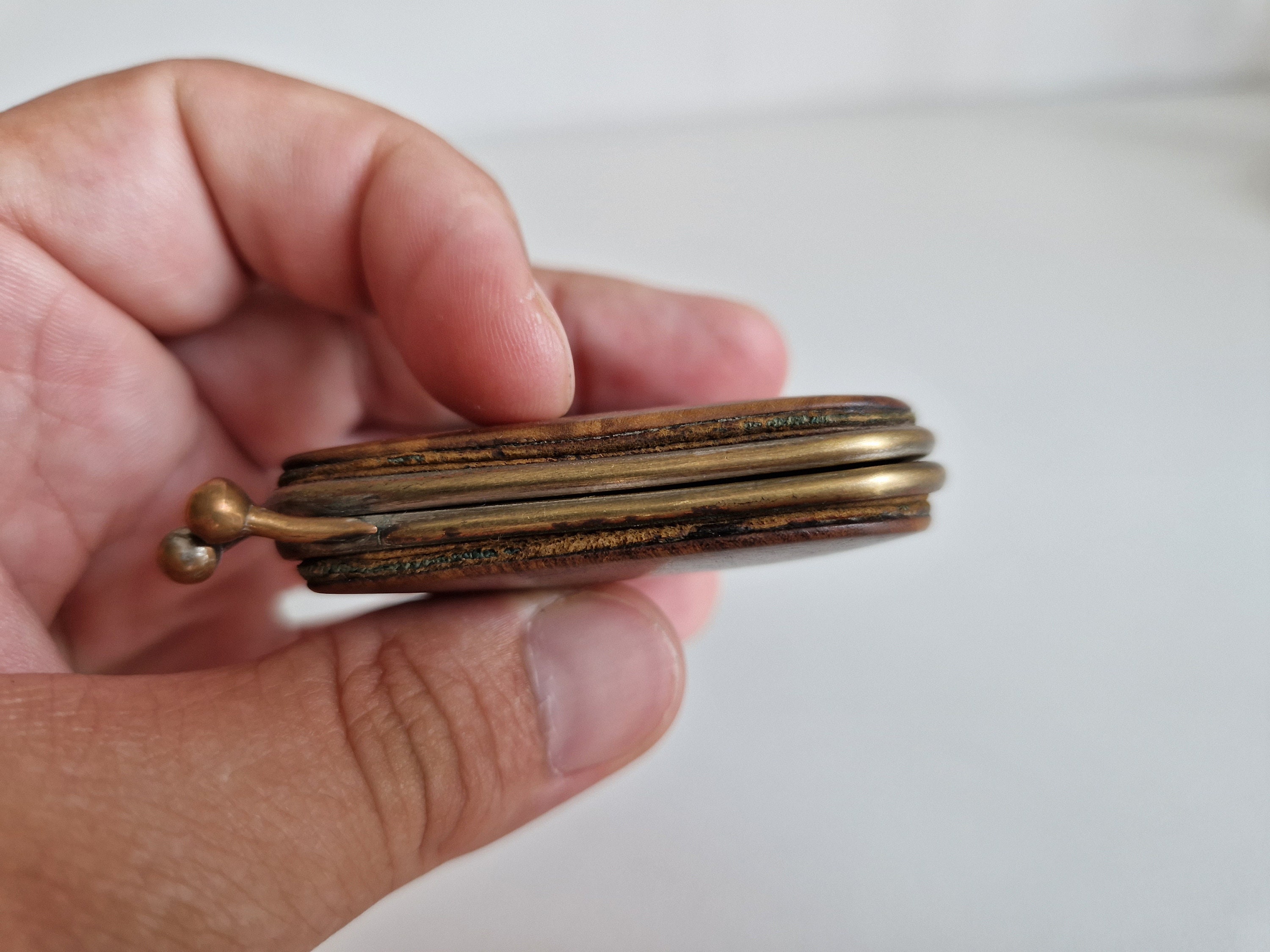 Antique Wallet From Wood, Antique Coin Wallet, French Small Wallet ...