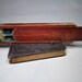 Antique Wood Pencil Box, Primitive School Box With Sliding Lid, Vintage ...