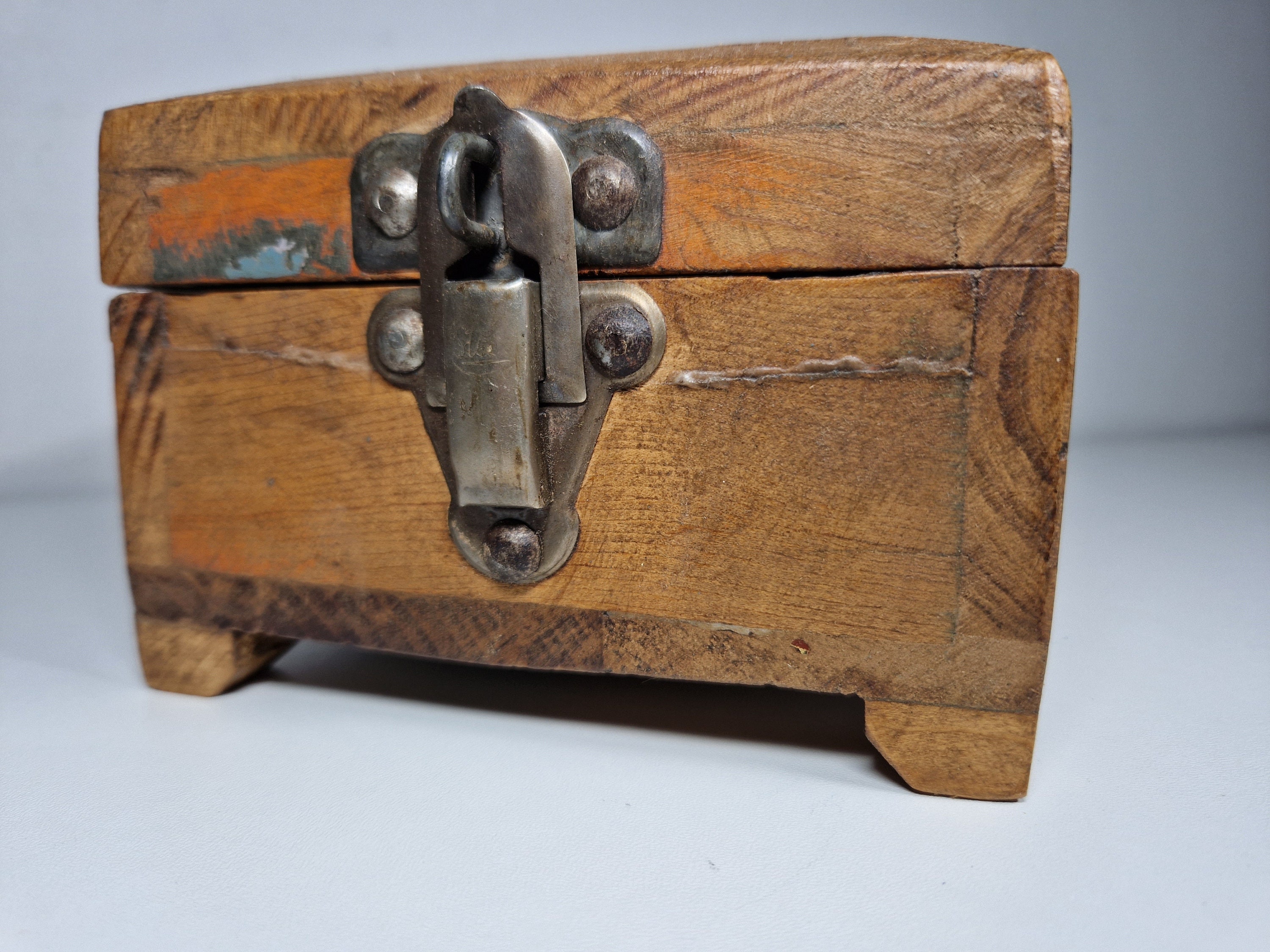 Smart Wooden Shaving Box, Wooden Barber Box With Mirror, Vintage ...