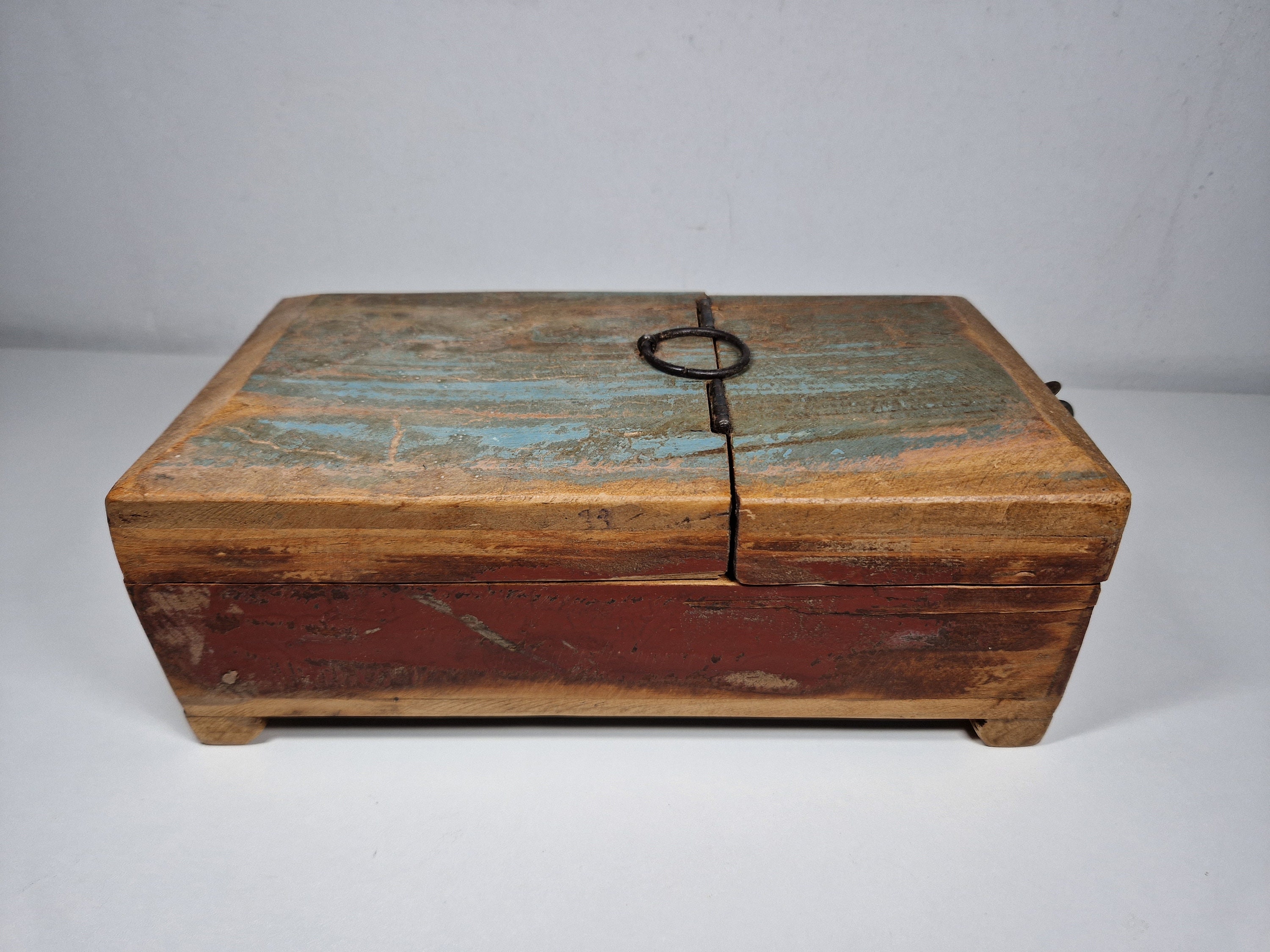 Smart Wooden Shaving Box, Wooden Barber Box With Mirror, Vintage ...