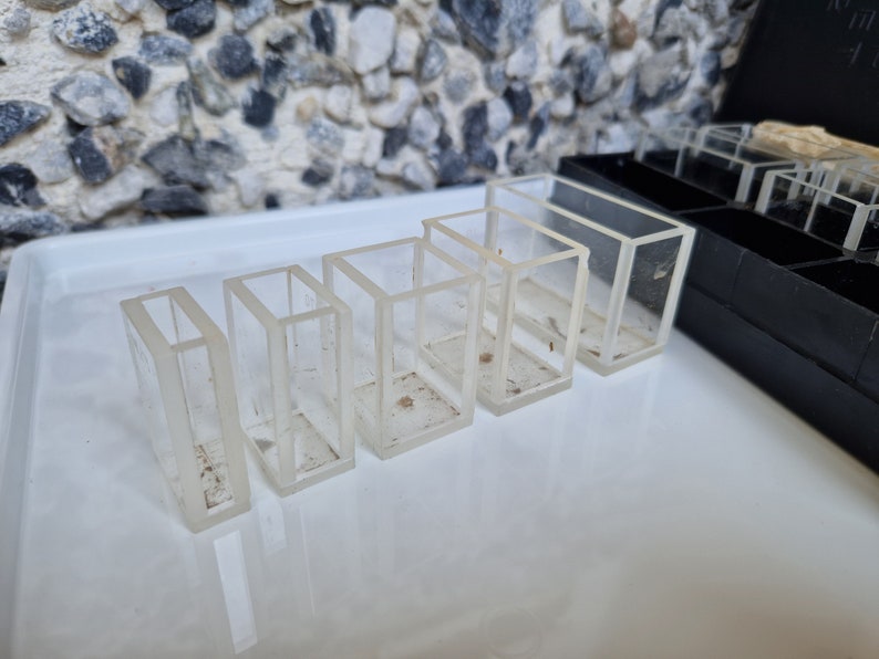 Quartz Cuvette Set, Spectrophotometry, Soviet Era Made Cuvette Set ...