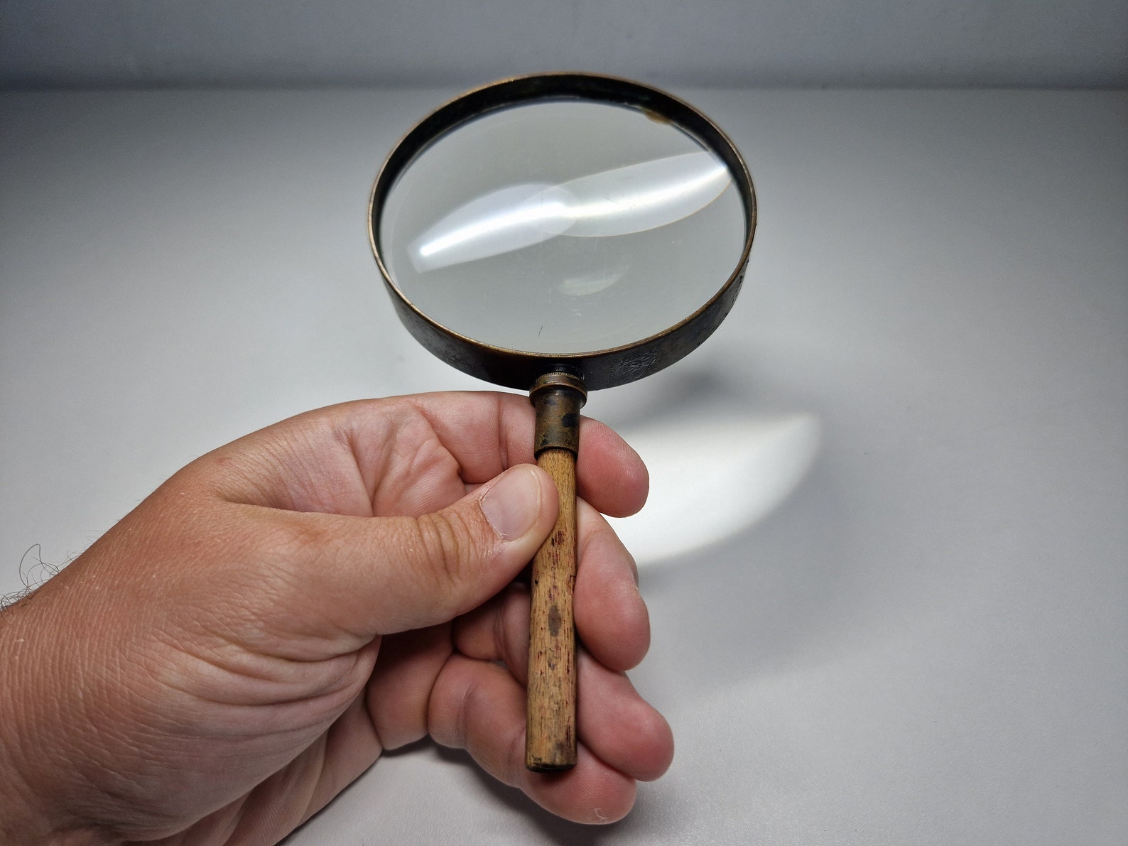 Antique Magnifying Glass, Old German Magnifier Reading Glass With ...