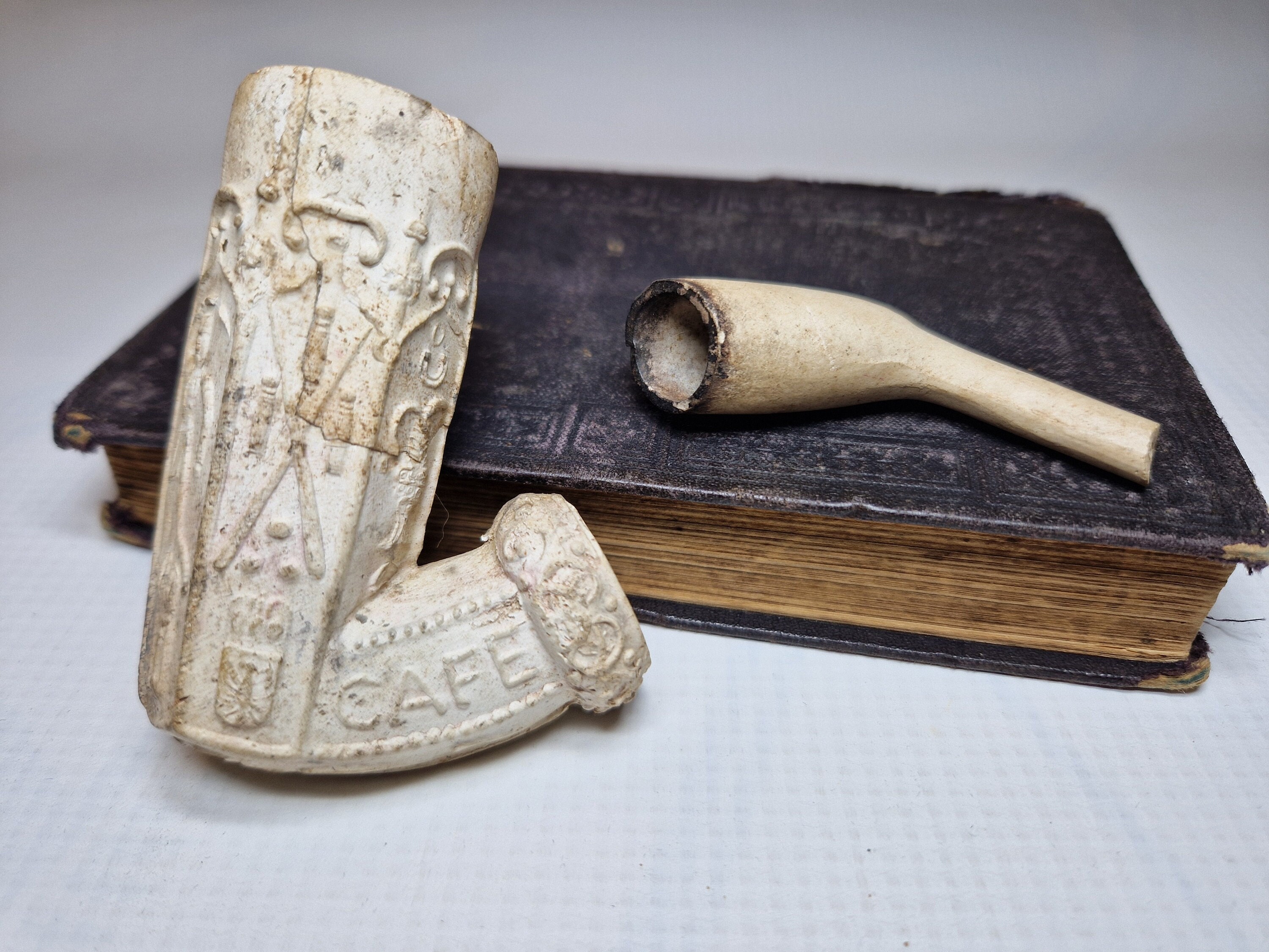 Antique Clay Pipes for Collection, Antique Tobacco Pipe, CAFE Pipe, Six ...