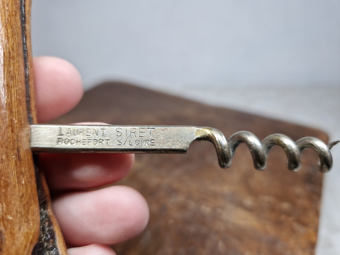 Vintage Wine Cork Screw Bottle Opener Corkscrew With Wooden - Etsy