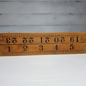 Vintage Rabone Folding Ruler Wood and Brass Metal Ruler | Etsy