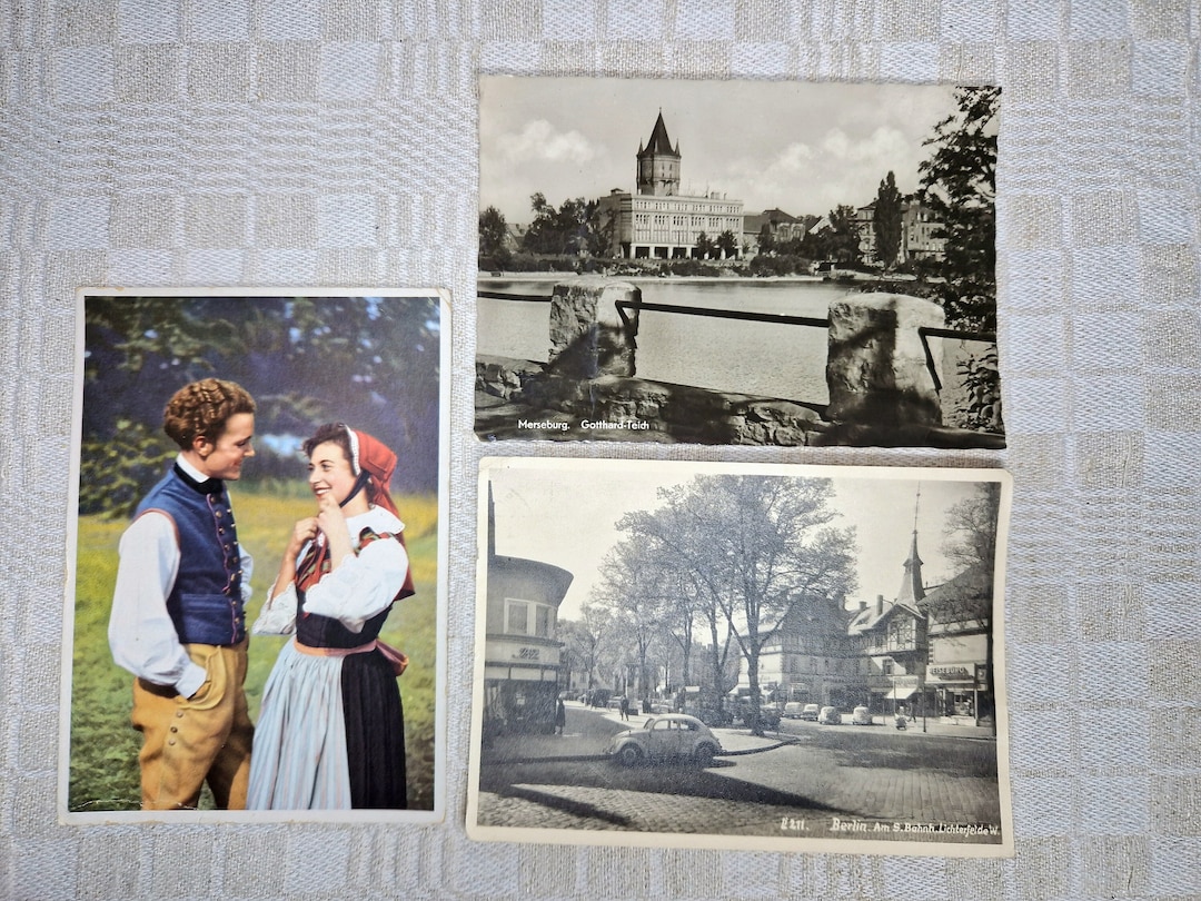 German Postcards Set of 3 Vintage Postcards German Folk - Etsy