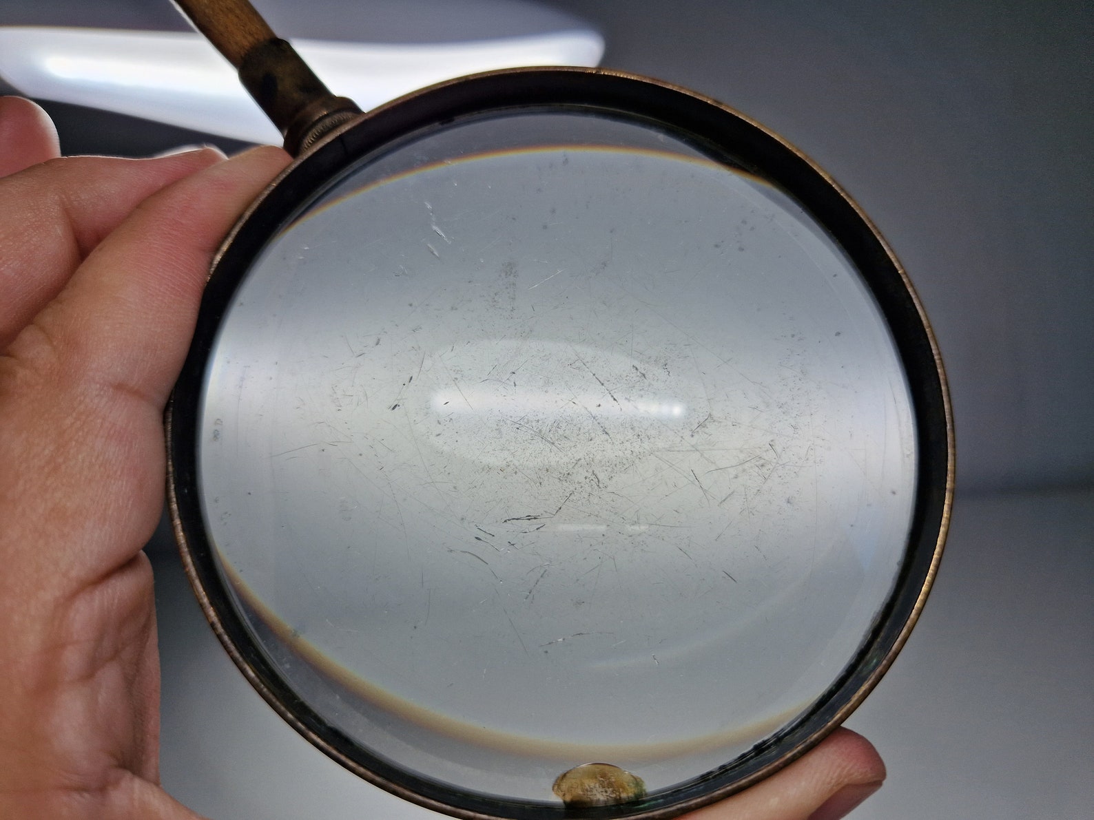 Antique Magnifying Glass, Old German Magnifier Reading Glass With ...