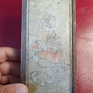 Antique Wood Pencil Box Primitive Vintage school box Antique | Etsy