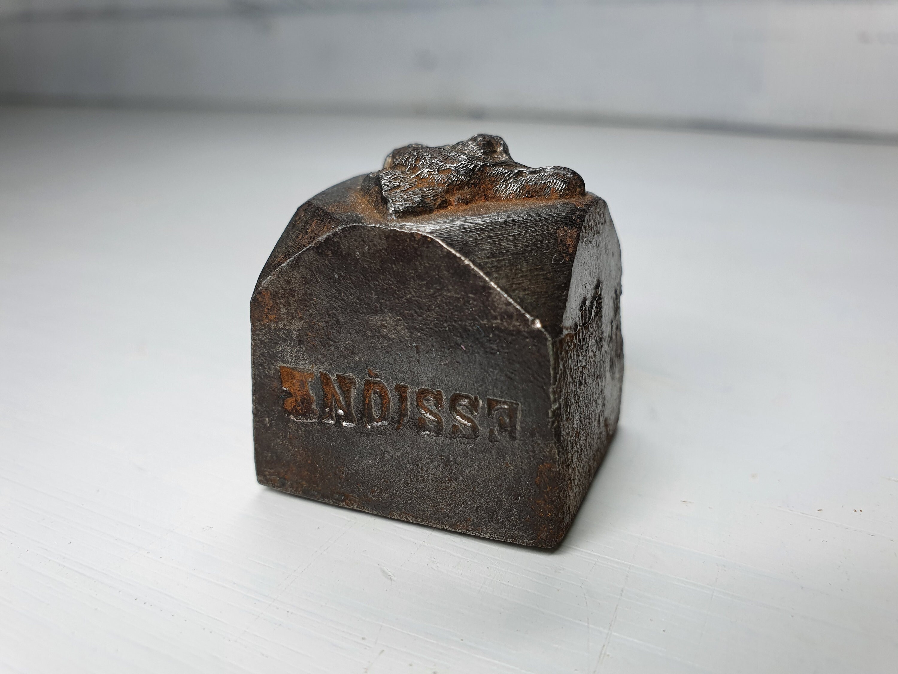 Antique Printer Press Metal Block Letterpress Stamps Dies Solid Steel ...